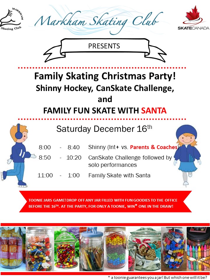 CANSKATE CHALLENGE & SKATE WITH SANTA PARTY :: Markham Skating Club
